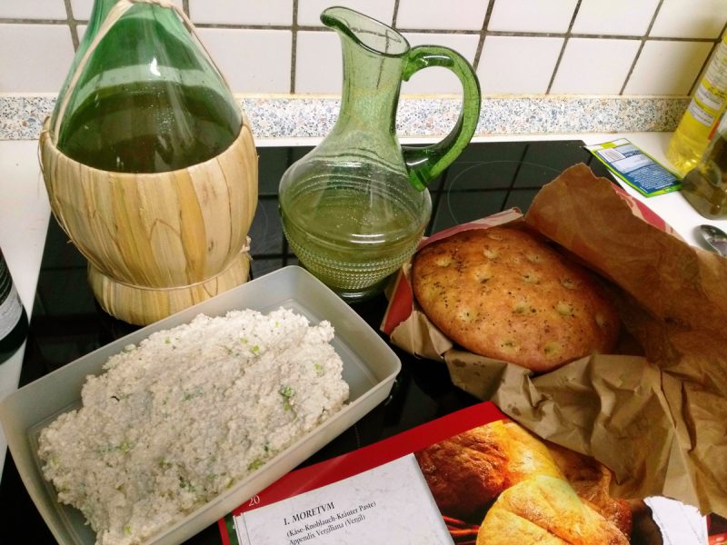 Römischer Wein und Käse: Moretum et Mulsum