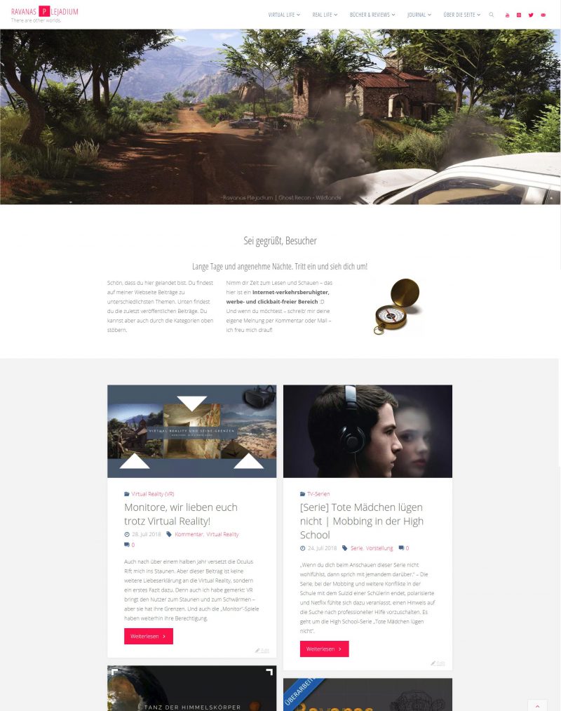 Webseiten-Chronik – Lucydas Plejadium